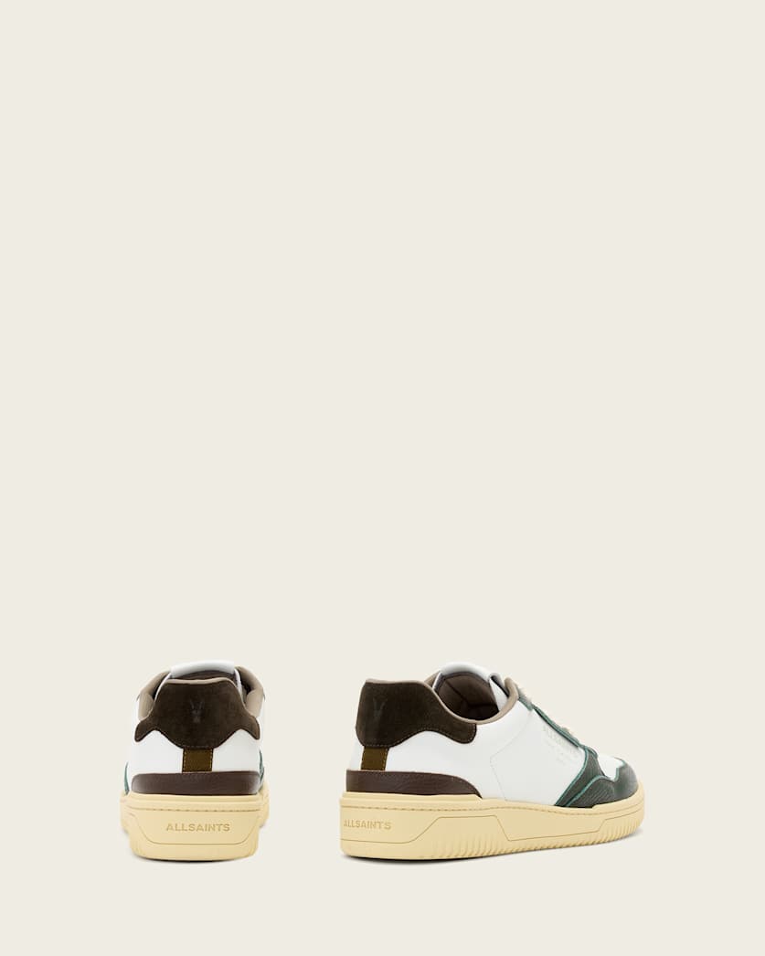 Regan Low Top Trainers CHALK WHITE/GREEN | ALLSAINTS